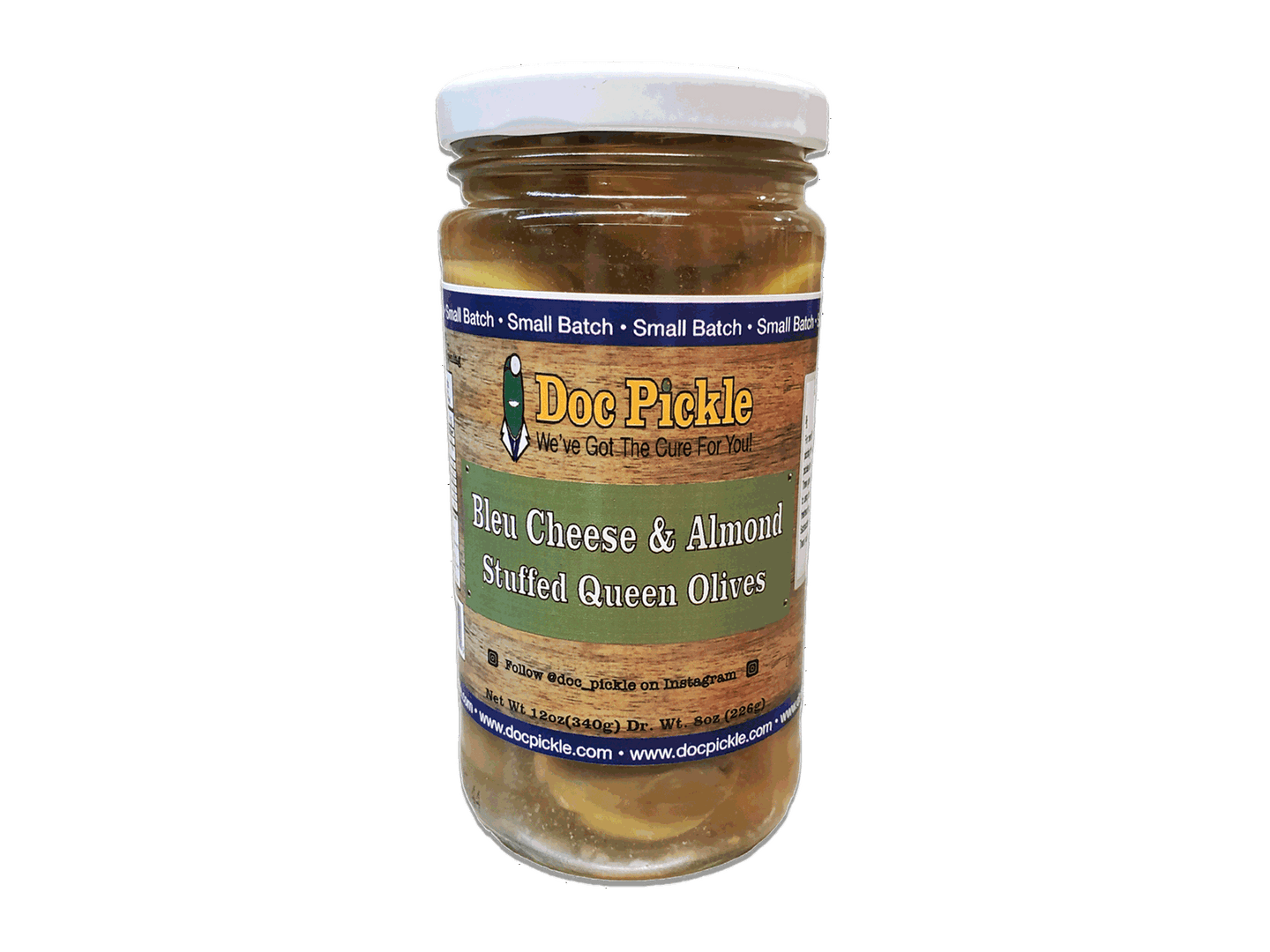 Small Batch Bleu Cheese & Almond Stuffed Queen Olives – Doc Pickle